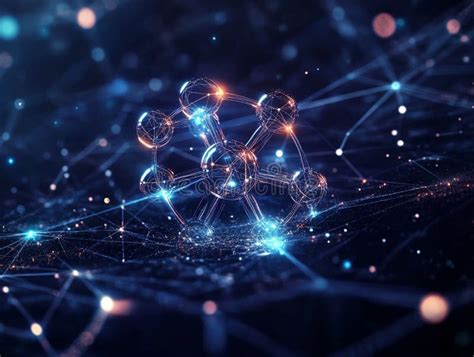 Molecule Frame Abstract Science Background Stock Illustration