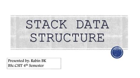 Introduction To Stack Stack Adt Implementation Of Stack Using Array