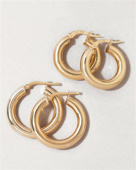 14k Gold Huggie Earrings 14 Karat Gold Earrings Amyo