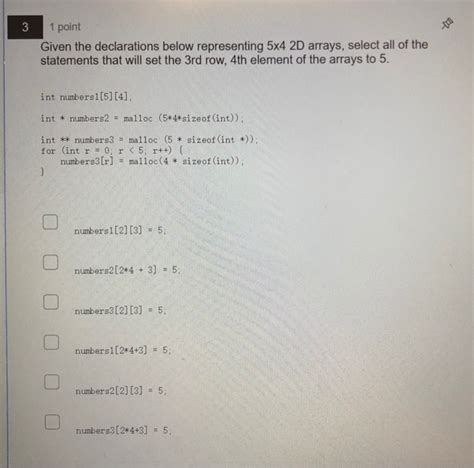 Solved Point Given The Declarations Below Representing Chegg