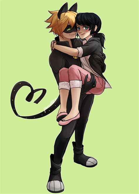 Miraculous Ladybug Marichat Miraculous Ladybug And Chat Noir