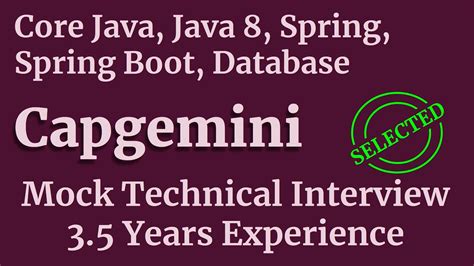 java 8 spring boot database interview questions capgemini technical mock java interview