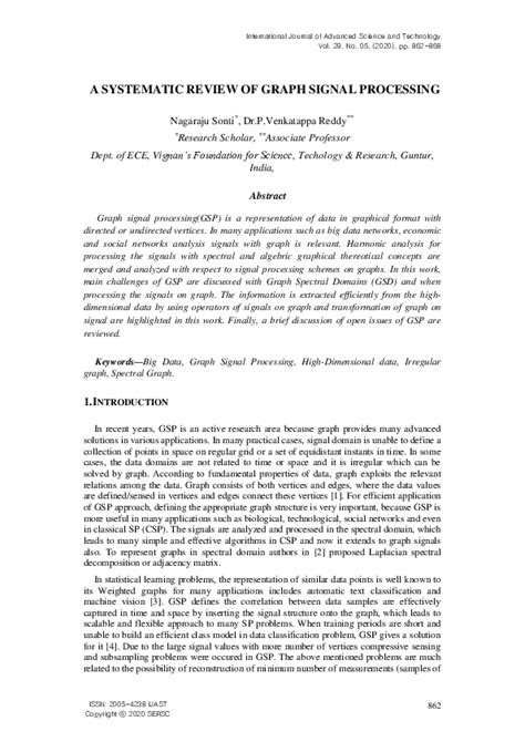 pdf a systematic review of graph signal processing
