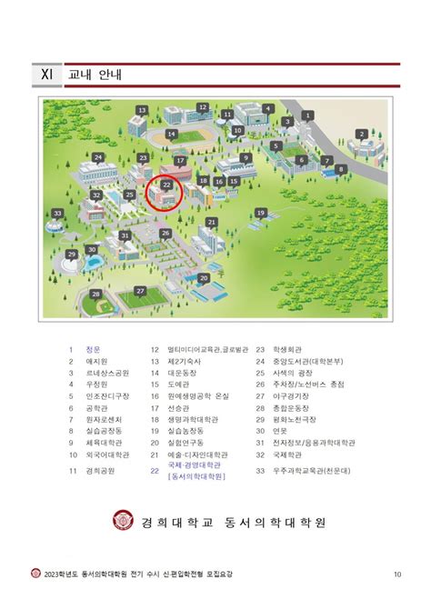 2023학년도 전기 수시 신·편입학 전형 모집요강 입학절차 경희대학교 동서의학대학원