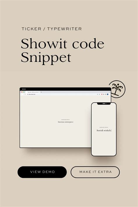 Showit Code Snippet Template Ticker Typewriter Coding Typewriter Showit