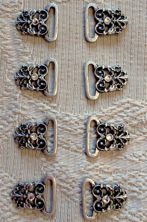 Dirndl Bodice Hooks Closed Loop Frond With Rhinestone 8 Trachten Quelle
