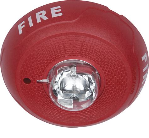 SYSTEM SENSOR Strobe Marked Fire Strobe Red TP SCRL Grainger