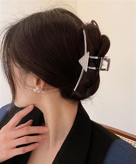 심플 스틸 왕 집게 헤어핀 에이블리