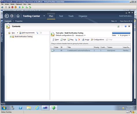 Lab Management Walkthrough Using Visual Studio Developer Preview Virtual Machine Azure