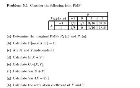 solved consider the following joint pmf determine the