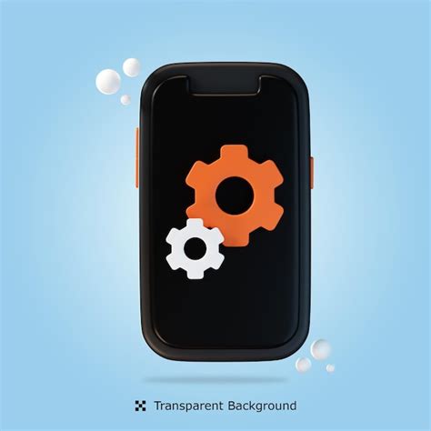 Premium Psd Psd 3d Rendering Mobile Setting 3d Icon Isolated Illustration
