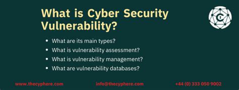 What Is Cyber Security Vulnerability