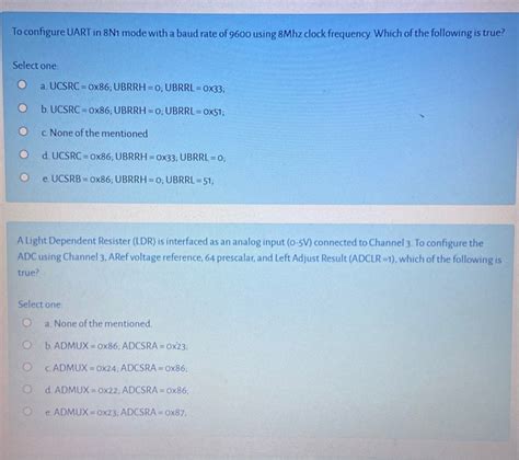 To Configure Uart In 8n1 Mode With A Baud Rate Of