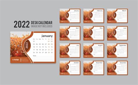 Готовый к печати шаблон настольного календаря на 2022 год неделя начинается в понедельник