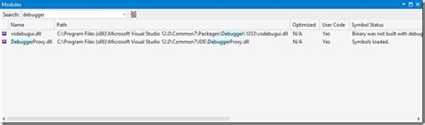 Modules Window Search Support In Vs2013 Azure Devops Blog