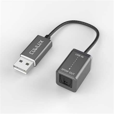 Usb A To Toslink Optical Audio Adapter Black Cubilux