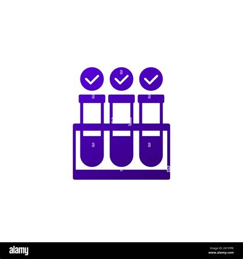 Lab Test Icon With Test Tubes Stock Vector Image And Art Alamy