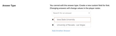 Multiple Choice Single Answer Large Data Set Custom Field