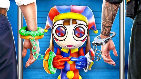 어메이징 디지털 서커스의 폼니가 감옥에 갔어요 착한 경찰 Vs 나쁜 경찰 운동광 Vs 괴짜 Youtube