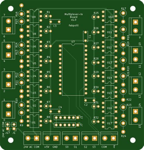 Multiplexed Ac Input Board For Arduino Microcontroller Share Project Pcbway