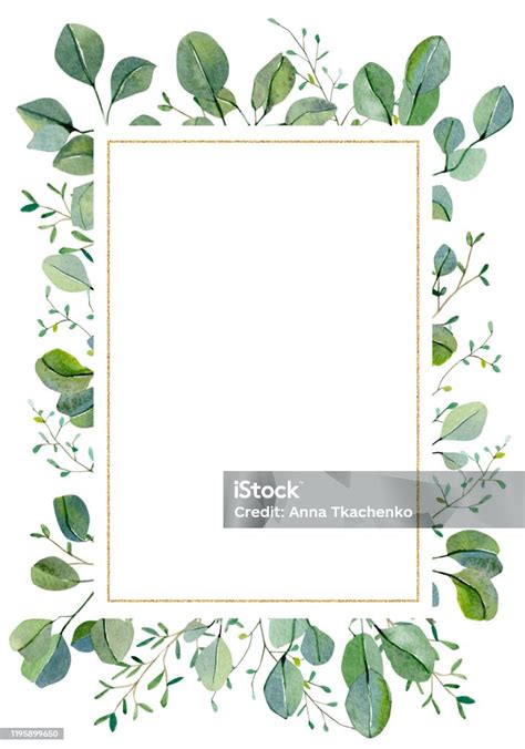 수채화 손 은달러 유칼립투스와 녹지 식물 웨딩 카드를 그린 녹색 나뭇가지와 나뭇잎은 흰색 배경에 고립되어 있습니다 카드 포스터 인쇄 배너 파티 카드에 대한 꽃 그림 수채화에