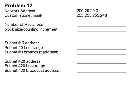 Solved Problem Network Address Custom Subnet Mask Chegg