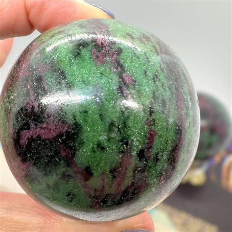 Ruby Zoisite Sphere The Blessed Crystal Co