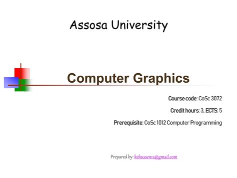 Computer Graphics Power Point Using Open Gl And C Programming Pptx 3 D Graphics Computer