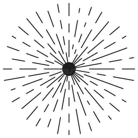Radiating Burst Shape Abstract Explosion Lines Black Vector Pattern