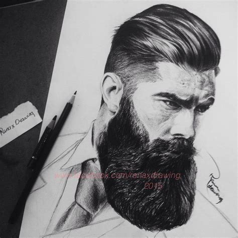 Beard Drawing Pencil Sketch Colorful Realistic Art Images Drawing Skill