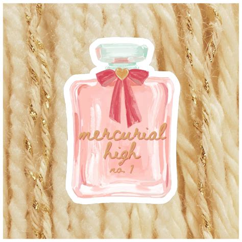 Taylor Swift Sticker Mercurial High Perfume Illicit Affairs Folklore Pink And Gold Die Cut