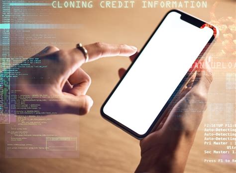 Premium Photo Woman Hands Or Phone Screen Of Hacking Information Phishing Mockup Or Abstract