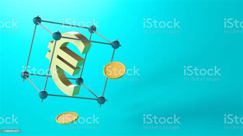 유로 기호는 동전이 있는 파란색 배경의 상징적인 새장에 숨겨져 있습니다 텍스트와 로고를 위한 장소 3d 렌더링 갇힌에 대한 스톡 사진 및 기타 이미지 Istock