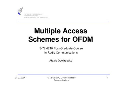 Pdf Multiple Access Schemes For Ofdm · Pdf FileŁ Multiple Access Schemes Are Used To Allow
