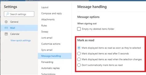 Outlook Email Remains Unread Even After I Have Read It