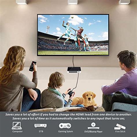 Getuscart Hdmi Switch 4k Hdmi Switcher Hub Port 3 In 1 Out With Source