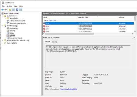 windows 2022 server event id 36874 tls errors r sysadmin