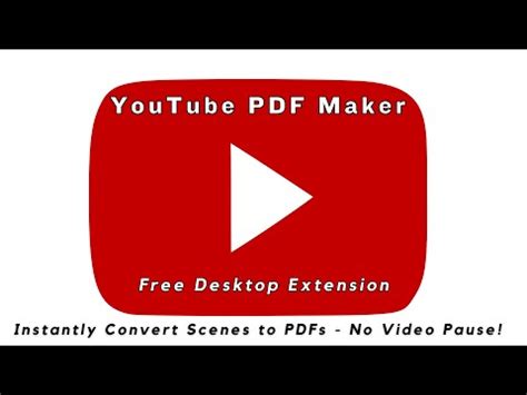 YouTube PDF Maker Chrome Web Store