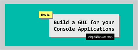 Write Better Looking Console Applications Using Ansi Escape Codes Nerdhut