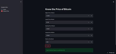 GitHub Tandrimasingha Bitcoin Price Prediction Web App