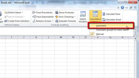 How To Make Excel 2010 Formulas Calculate Automatically Howtech