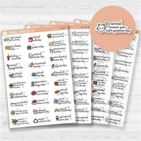 January Wacky Holidays Script Planner Stickers F16 E 217 Etsy January Wacky Holidays Script Planner Stickers F16 E 217 Etsy