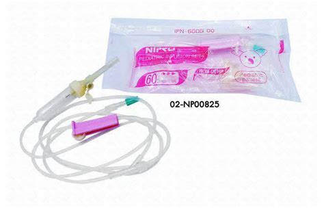 Nipro Pediatric Infusion Set [non Dehp] ชุดสายให้น้ำเกลือเด็ก สีชมพู 60 Drops Ml Sterile
