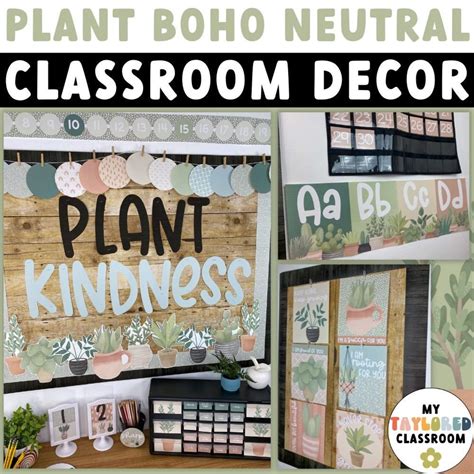 Plant Boho Neutral Classroom Decor Bundle Plant Classroom Etsy