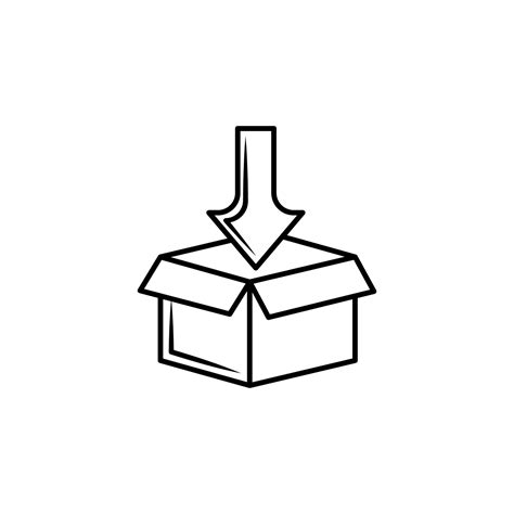 Arrow In Box Vector Icon Illustration 23245844 Vector Art At Vecteezy