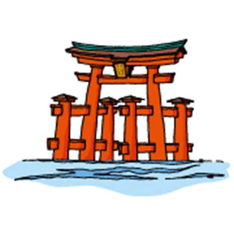安芸の宮島厳島神社大鳥居 イラスト素材365日