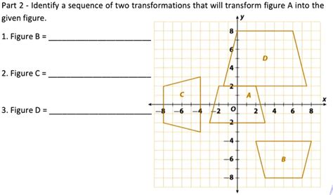 Solved Part 2 Identify A Sequence Of Two Transformations That Will