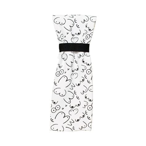 Twisted Wares Boobs Terry Towel Red Garter