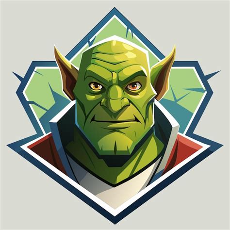 Shrek Abstract White Background Broken Edges Sticker Vector