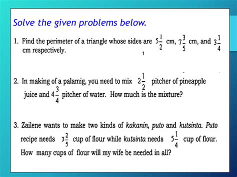 M6 Q1 W1 Adds And Subtracts Simple Fractions And Mixed Numbers Pptx